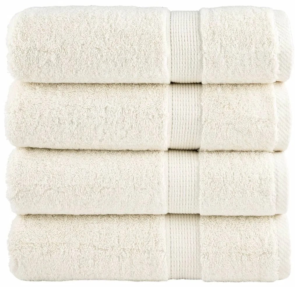 Premium ručníky SOLUND 4 ks krémové 50 x 100 cm 600 g/m² 137474