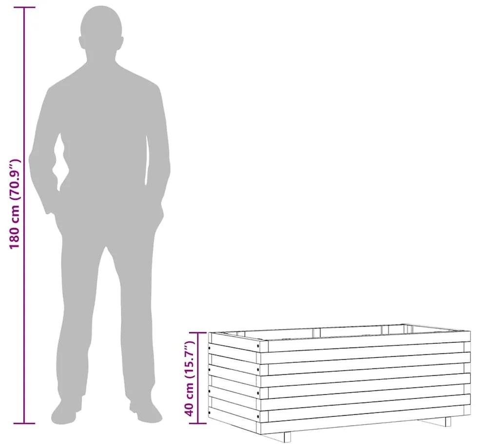 vidaXL Marketos Vyvýšený záhon 100 x 50 x 40 cm dřevo obdélníkový