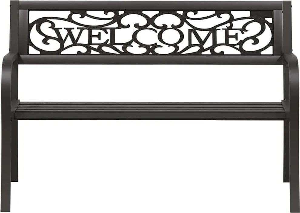 Zahradní lavice 125 cm ocel černá 317133