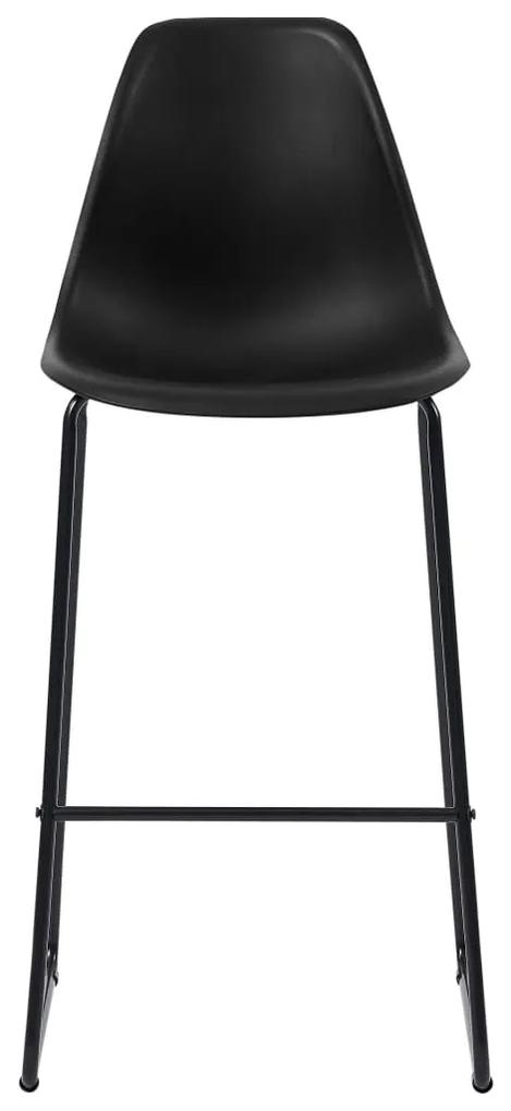 Barové židle - plast - 2 ks | černé