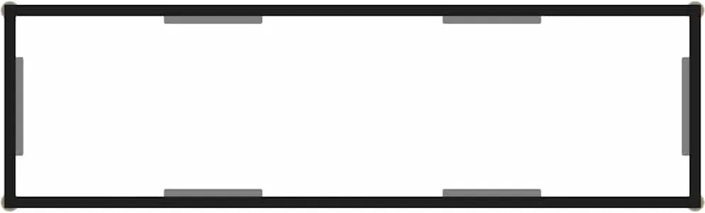 Konzolový stolek průhledný 120 x 35 x 75 cm tvrzené sklo 322839