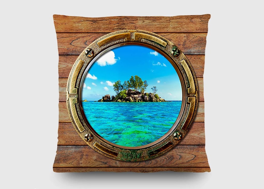 Dekorativní polštářek Okénko Lodi | 45 x 45 cm | DCN3627
