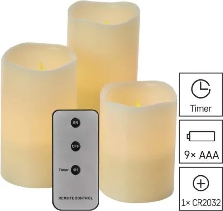 LED dekorace EMOS DCCV07 ZY2143 svíčka 9xAAA ovladač časovač