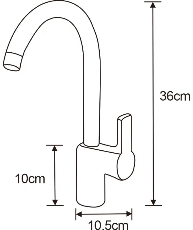 Mexen EBRO - Vysoká dřezová baterie, Černá, 671500-70