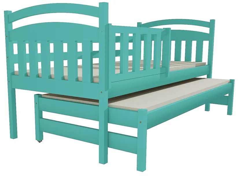 Vomaks Dětská postel s výsuvnou přistýlkou DPV 008 80 x 190 cm moření olše