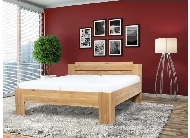 Ahorn Dřevěná postel Grado 190x100 Buk průběžná spárovka