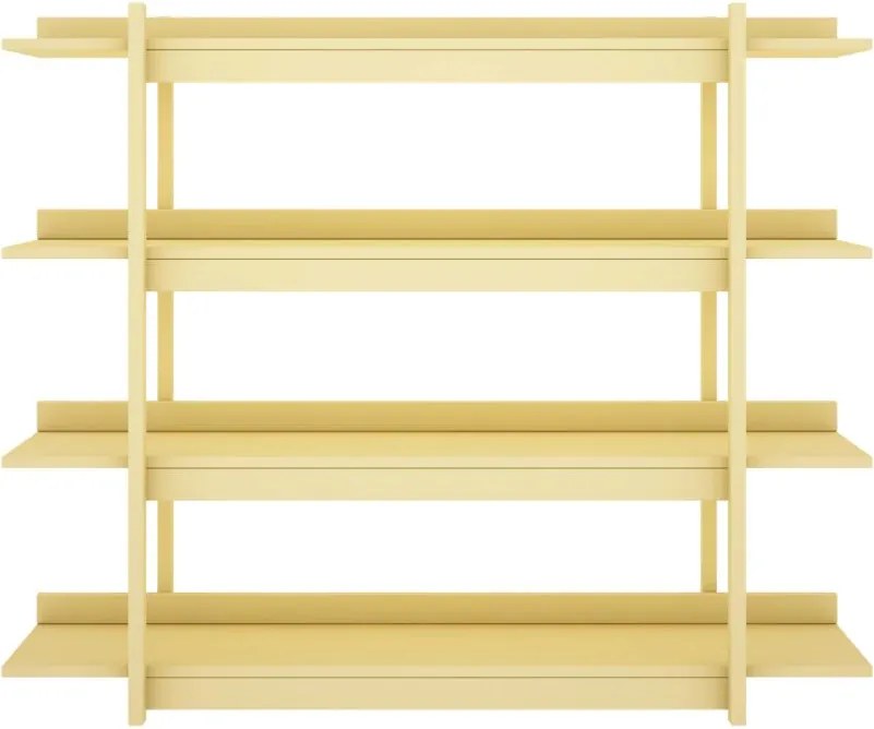 Dřevěná nástěná knihovna FRAME vanilková