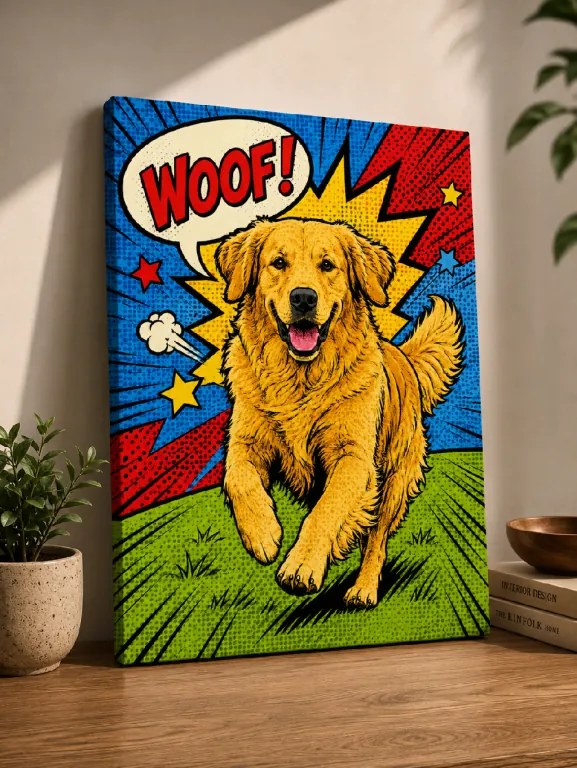 Komiksový & Pop-Art portrét mazlíčka z fotky | Srdcem darované