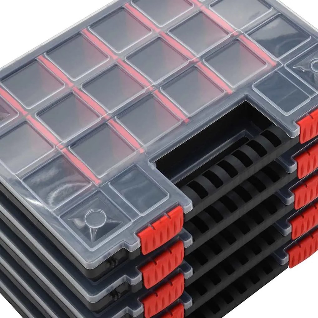 Organizéry na součástky 5 ks 34,5 x 25 x 5 cm polypropylen 152094
