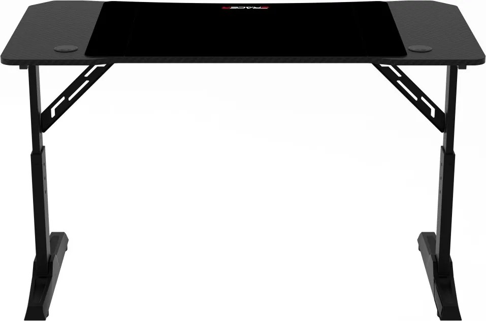 Výškově nastavitelný herní stůl ERACER H1112 — 120x60 cm, kov, melamin, černá