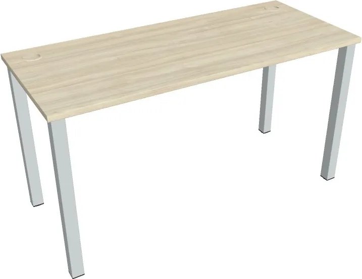 Kancelářský pracovní stůl Hobis UE 1400, deskaakát, bílá RAL 9016