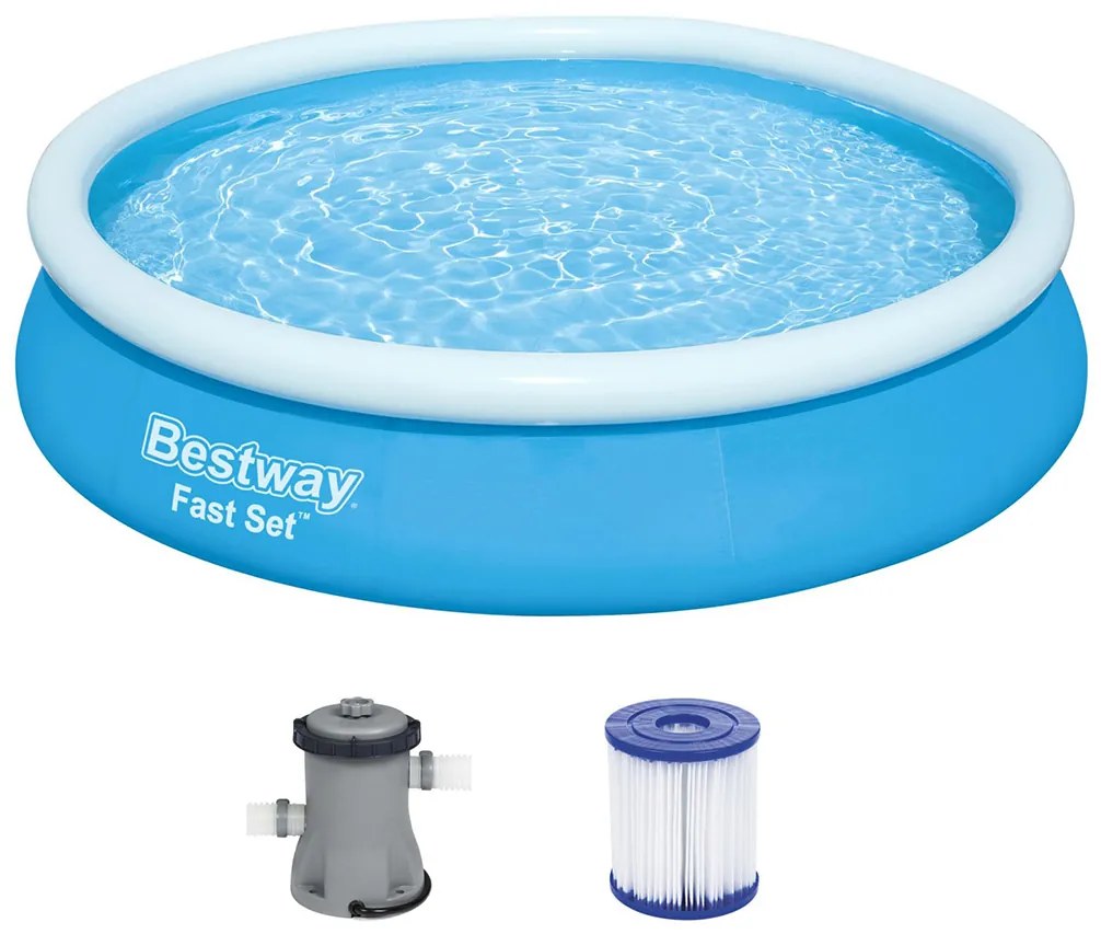 BESTWAY Fast Set Bazén 366 x 76 cm, kartušová filtrace 57274