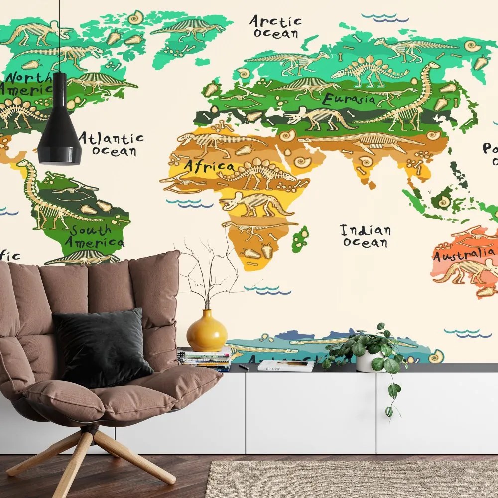 Fototapeta Mapa Pro Děti Strukturální vinyl 135x90