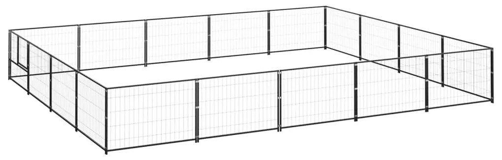 Psí kotec černý 20 m² ocel