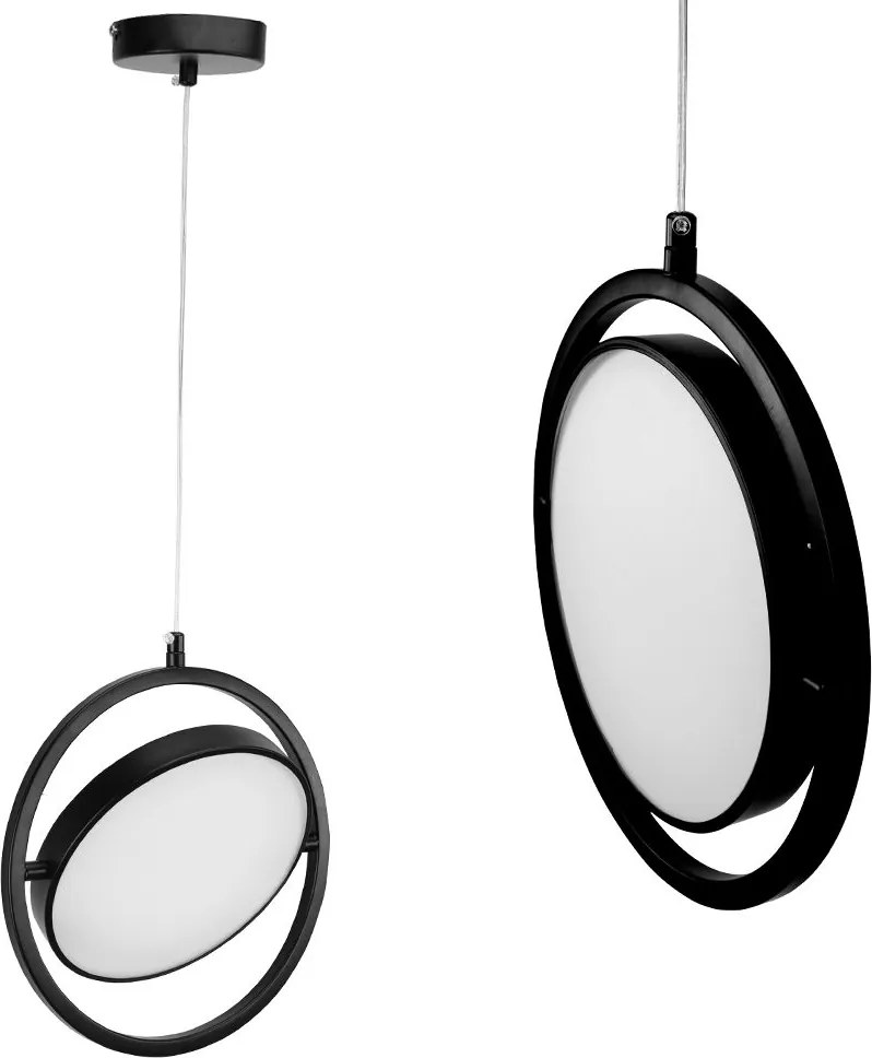 Toolight Toolight, LED závěsné svítidlo 26cm, 5W, 4000K, APP1790-CP, černá, OSW-06067