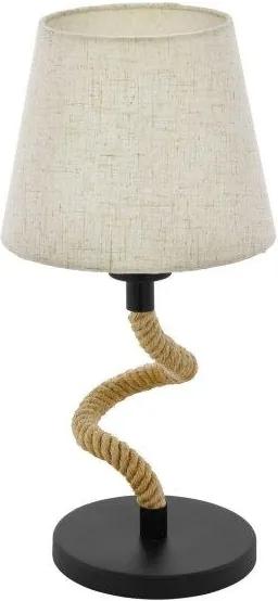 Eglo Vintage 43199 RAMPSIDE Stolní lampa E27 1X28W černá / krémová Lampy a lampičky na noční stolek