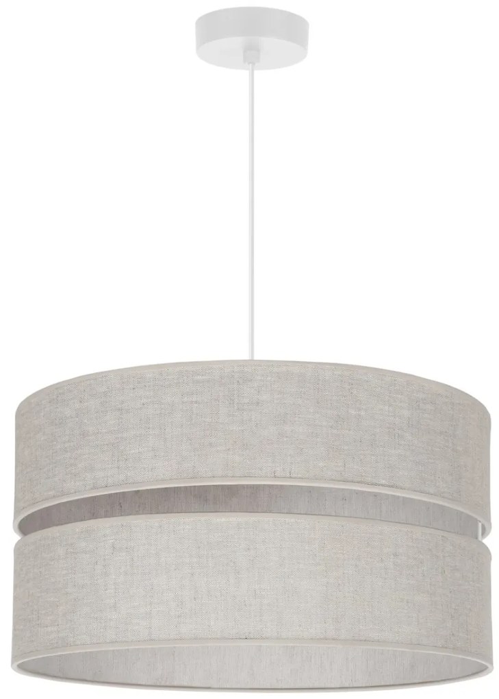 Závěsné svítidlo Jen, 1x světle béžové textilní stínítko, (fi 40 cm), w
