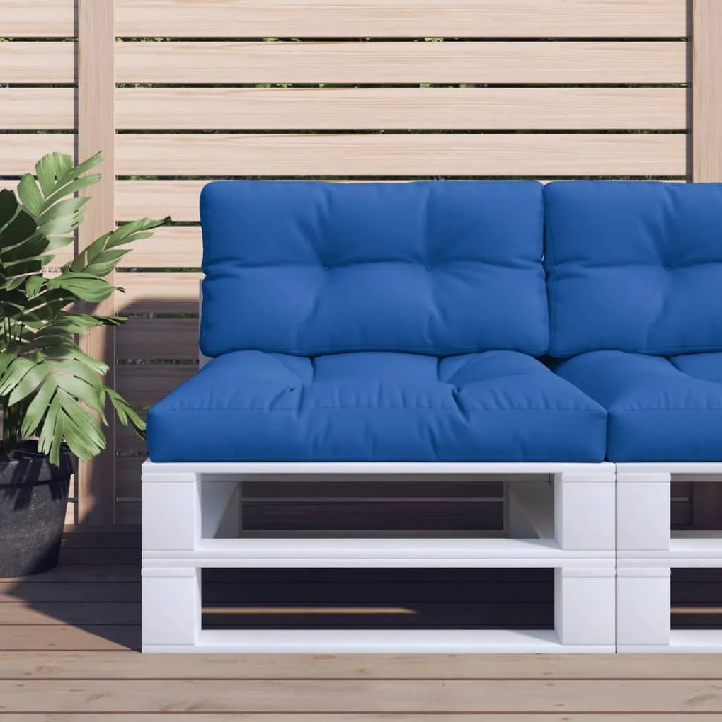 Poduška Na Palety Královsky Modrá 80 X 40 X 12 Cm Textil