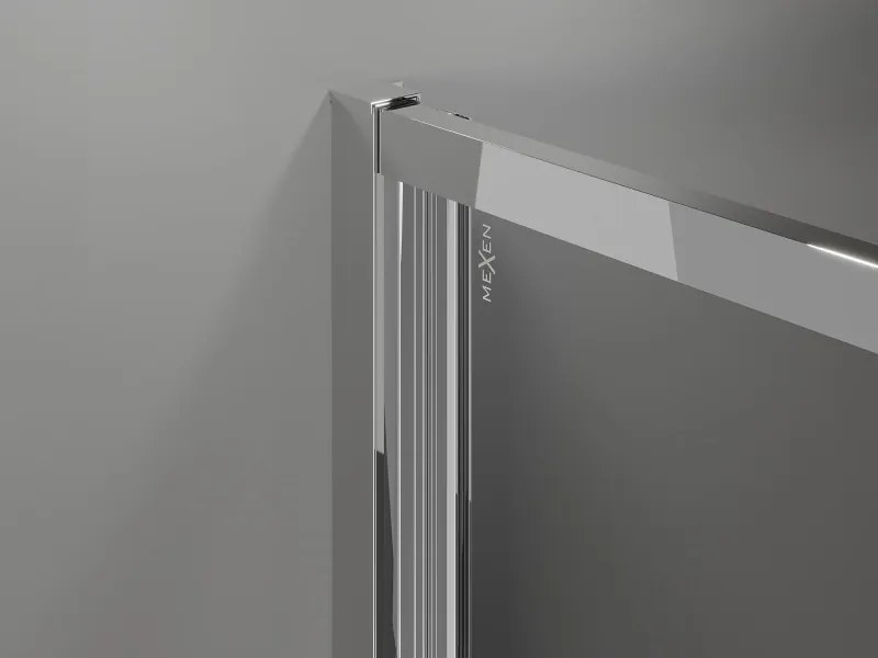 Mexen Exo, skládací sprchová kabina, dveře 120 cm + boční stěna 110 cm, transparentní sklo, chrom, 816-120-110-01-00