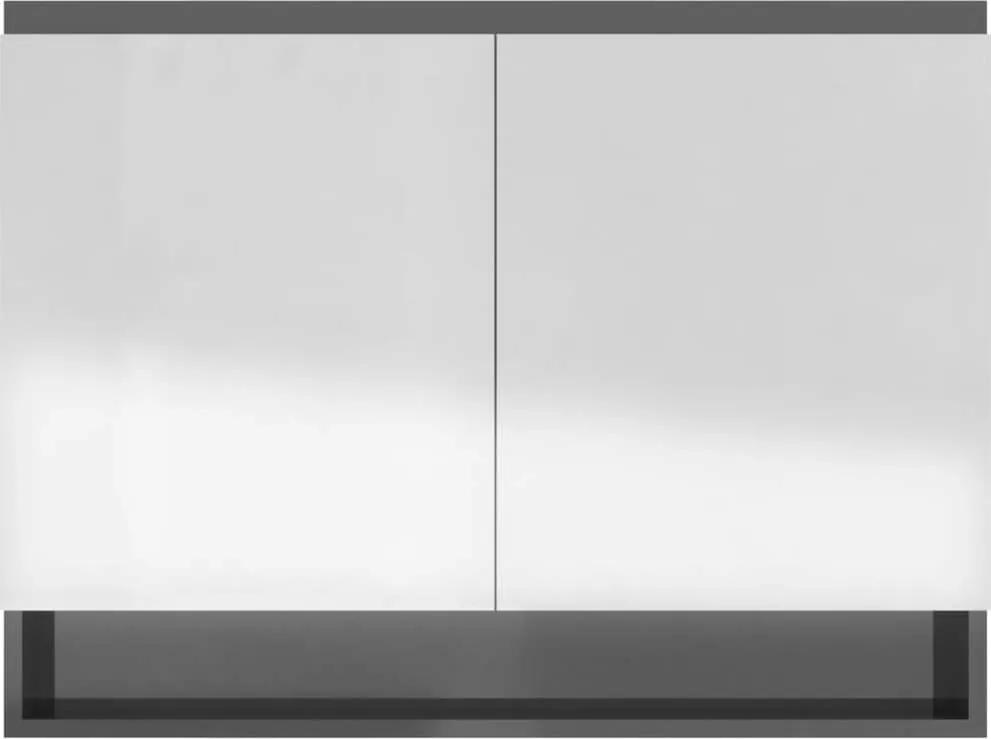 vidaXL Koupelnová skříňka se zrcadlem 80 x 15 x 60 cm MDF [331531] Barva: antracitová