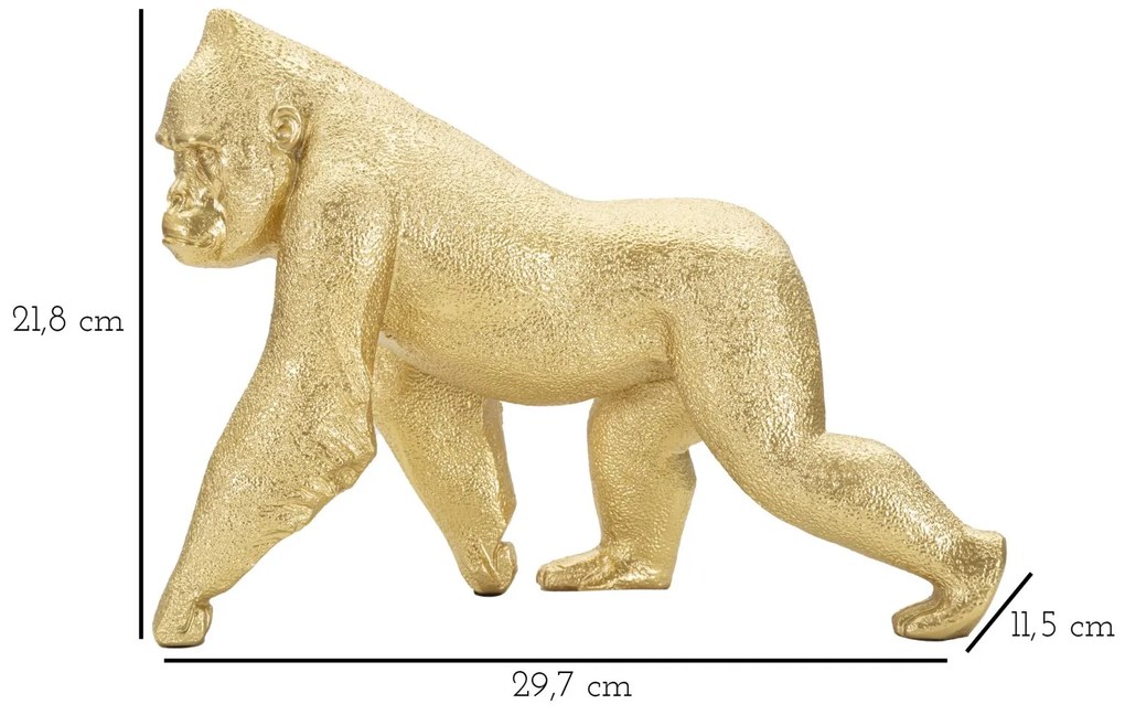 Reprodukce zvířete GORILLA DECOR FRONTALE 29,7X11,5X21,8 cm
