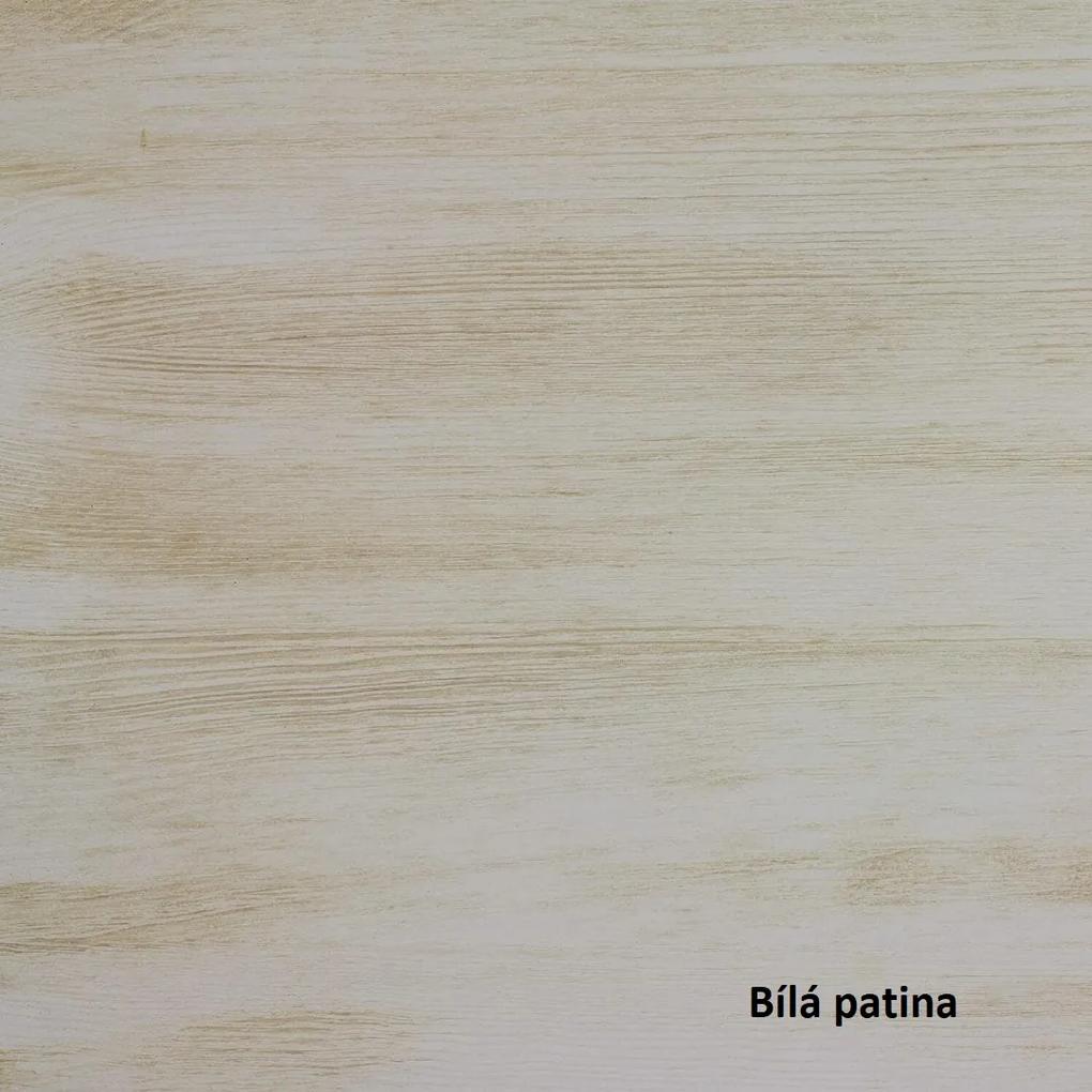 ARTEN Rustikální manželská postel POPRAD ACC03 - borovice (bílý vosk) Rozměry: 200x200 cm