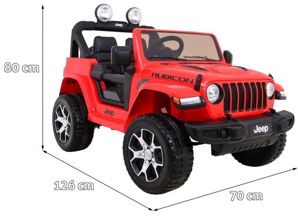 HračkyZaDobréKačky Elektrické autíčko Jeep Wrangler Rubicon červené