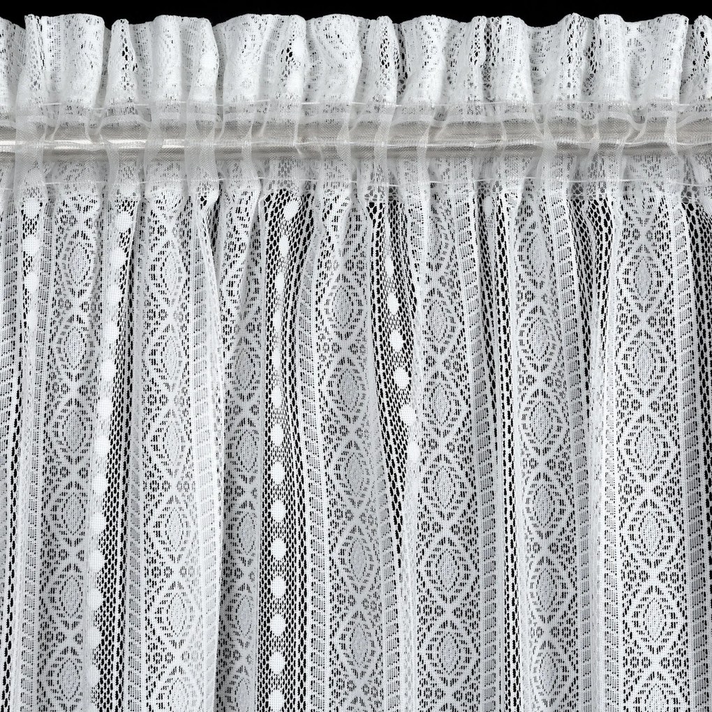 ZÁVĚS NA PÁSCE ADORA 140X270 CM BÍLÁ