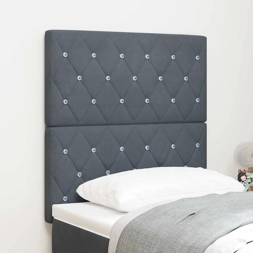 Čelo postele Tmavě šedá 80 cm samet 3337741