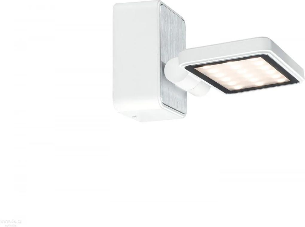 Paulmann 93781 Board LED, venkovní nástěnný reflektor v bílé úpravě, 6,8W LED, výška 13cm, IP44