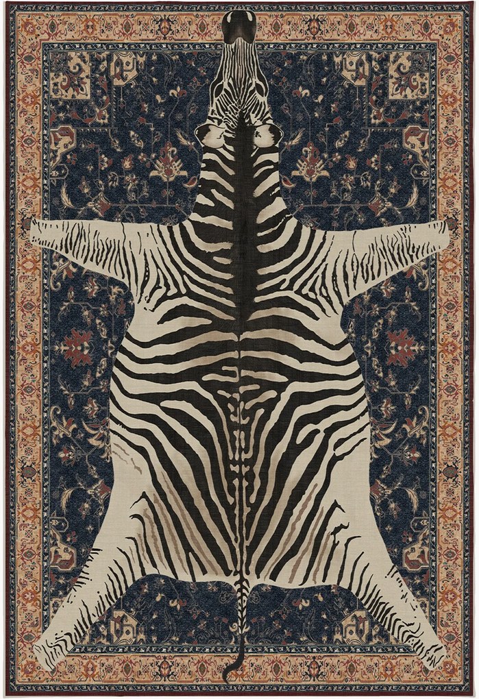 Omyvatelný koberec's nízkým vlasem Safari od Iris Apfel