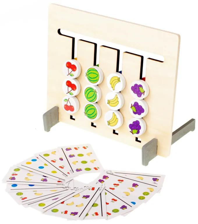 dřevěná vzdělávací hračka barevné laděni dekorace kik