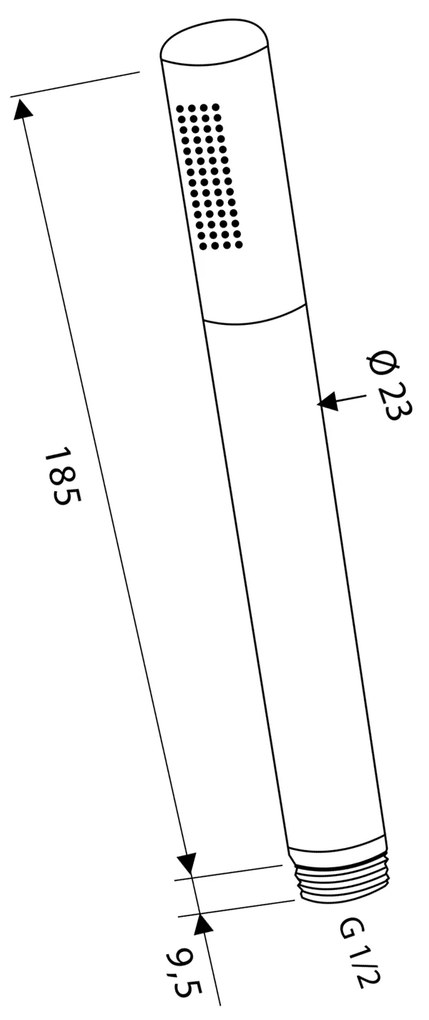 Sapho Ruční sprcha, 185mm, bílá mat - DO214