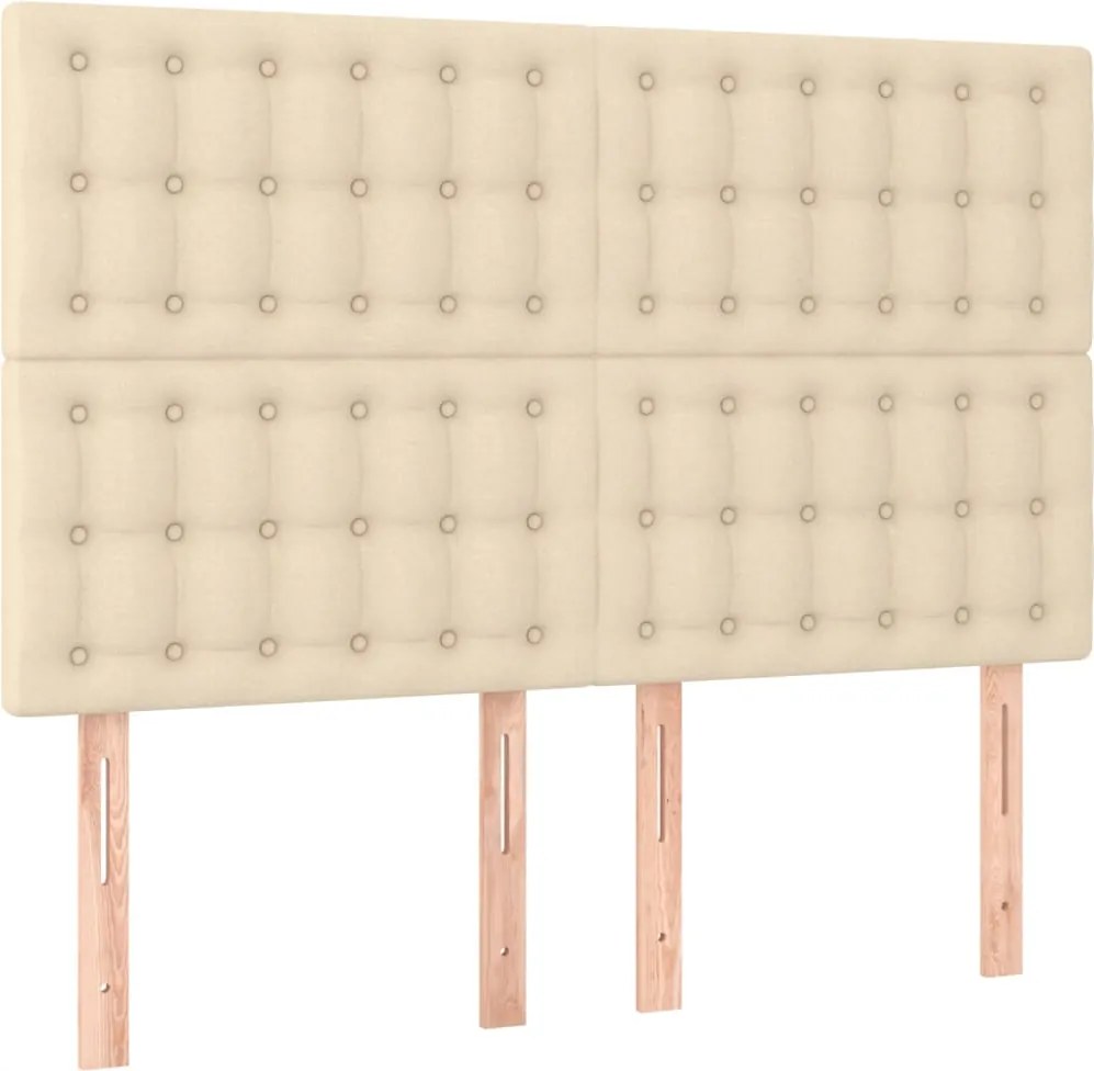 Box spring postel s matrací krémová 140x200 cm textil 3136922
