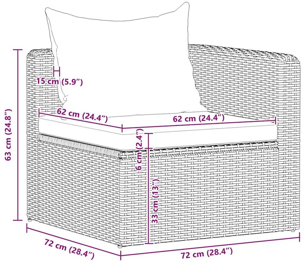 vidaXL Marketos 3dílná zahradní sedací souprava s poduškami šedá polyratan