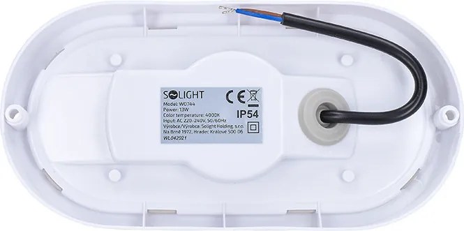 LED venkovní osvětlení oválné Solight WO744, 13W, 910lm, 4000K, IP54, 21cm