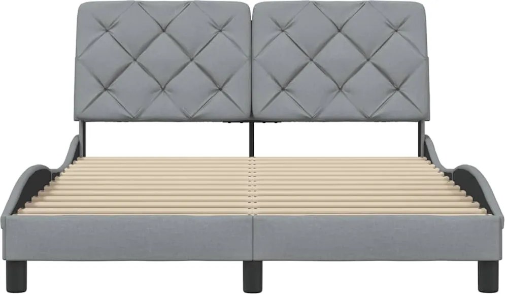 Rám postele bez matrace světle šedá 120 x 200 cm textil 3310587