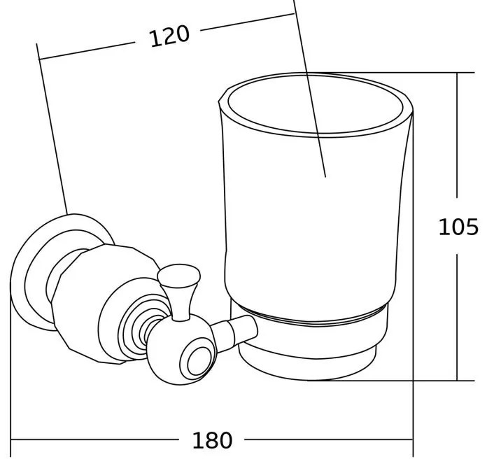 Mexen příslušenství, ESTELA držák na kartáček, růžové-zlato, 7011538-60