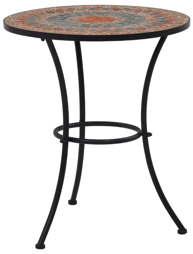 Mozaikový bistro stolek oranžovo-šedý 60 cm keramika,  46717 HangarStore.cz