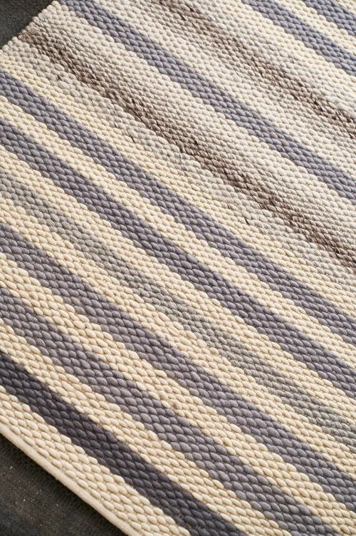 Diamond Carpets koberce Ručně vázaný kusový koberec MCK Strop DE 2263 Pastel Brown Mix - 120x170 cm