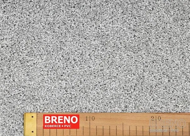 Breno Metrážový koberec NAVI 91 světle šedý, šíře 400 cm, Šedá