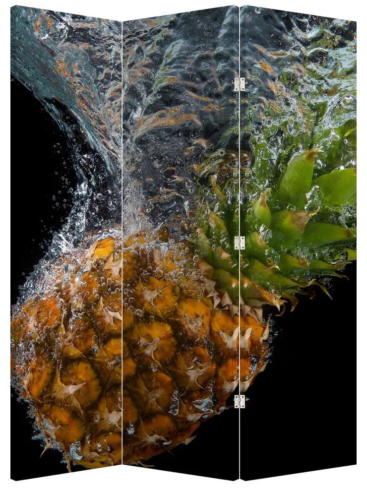 Paraván - Ananas ve vodě (126x170 cm)