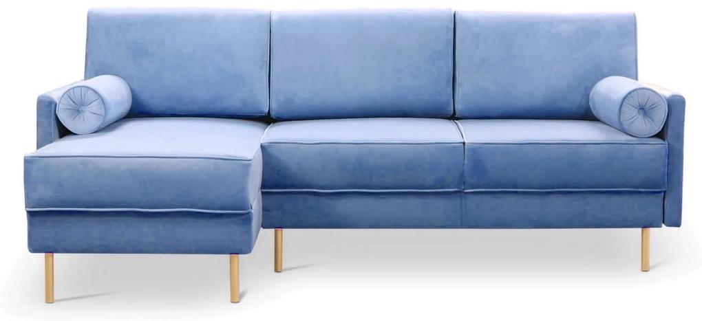 Casarredo - Komfort nábytek Rozkládací rohová sedačka AZULO látka Riviera 100, nohy zlaté