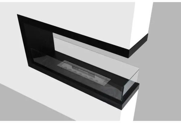 InFire - Rohový BIO krb 100x50 cm 3kW oboustranný