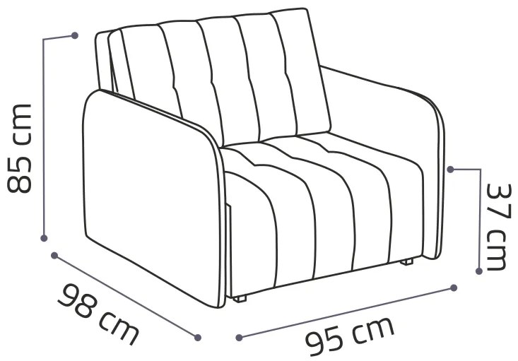 FN Rozkládací křeslo Vivian Grand I - Country 17