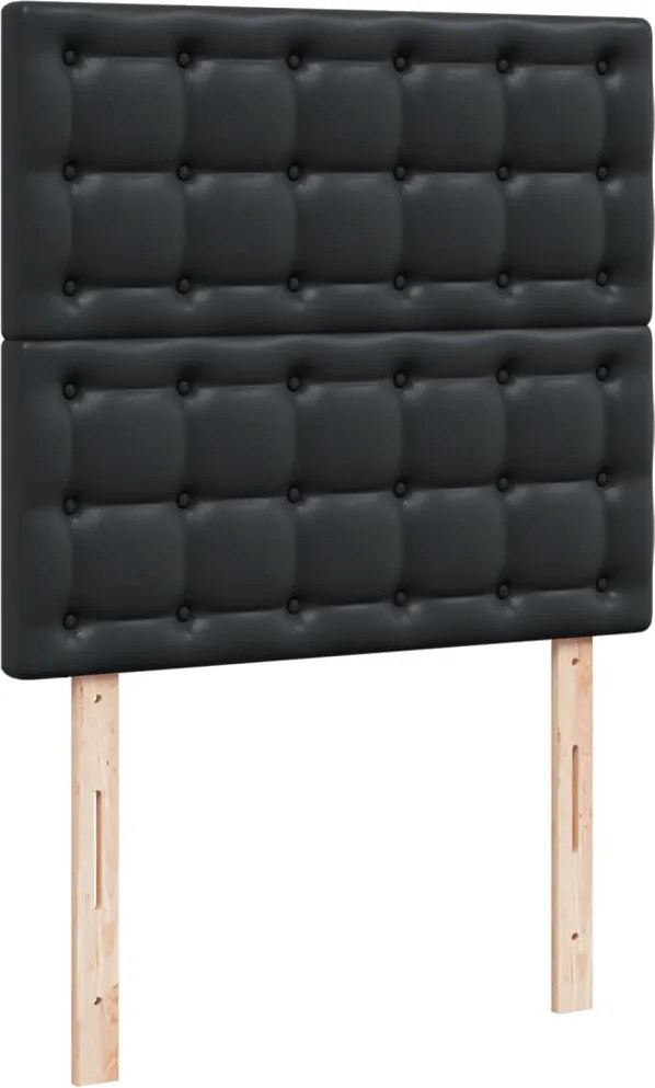 Box spring postel s matrací černá 90x200 cm umělá kůže 3293004