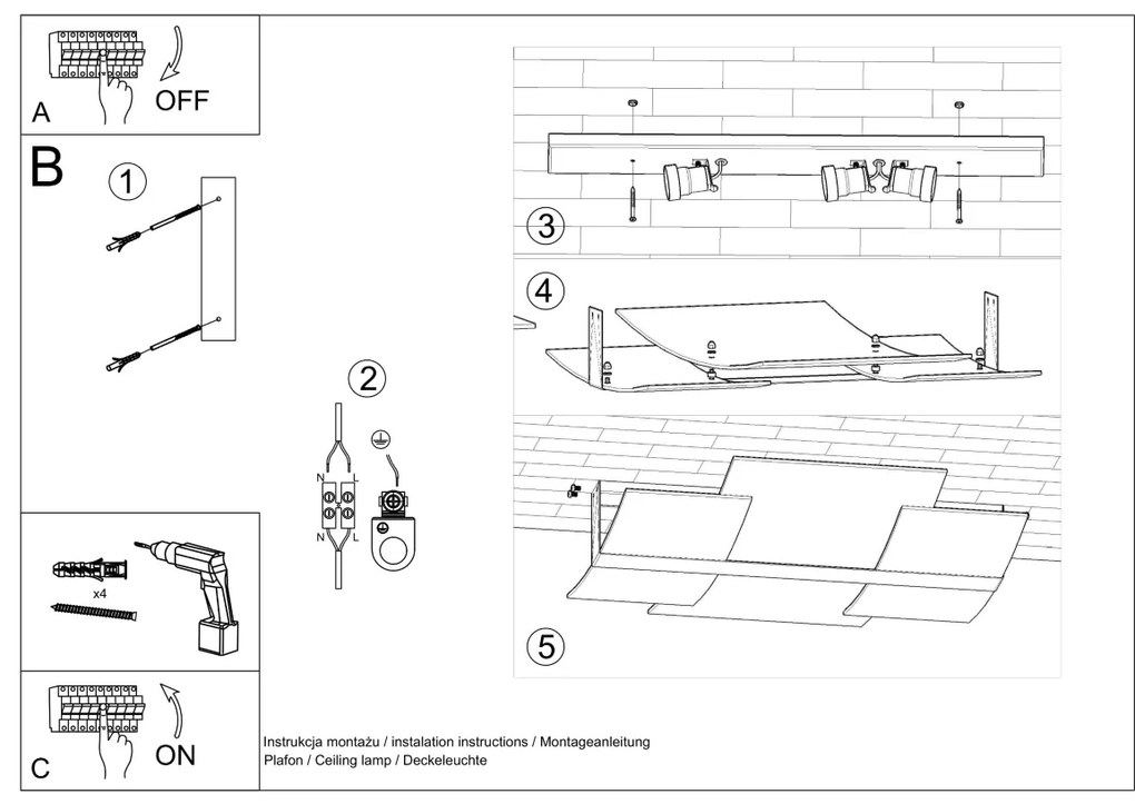 Stropní svítidlo Celia, 1x mléčné skleněné stínítko, ch