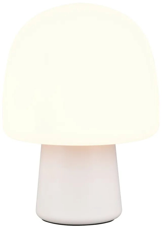 Bílá stolní lampa se skleněným stínidlem (výška 27 cm) Steen – Trio