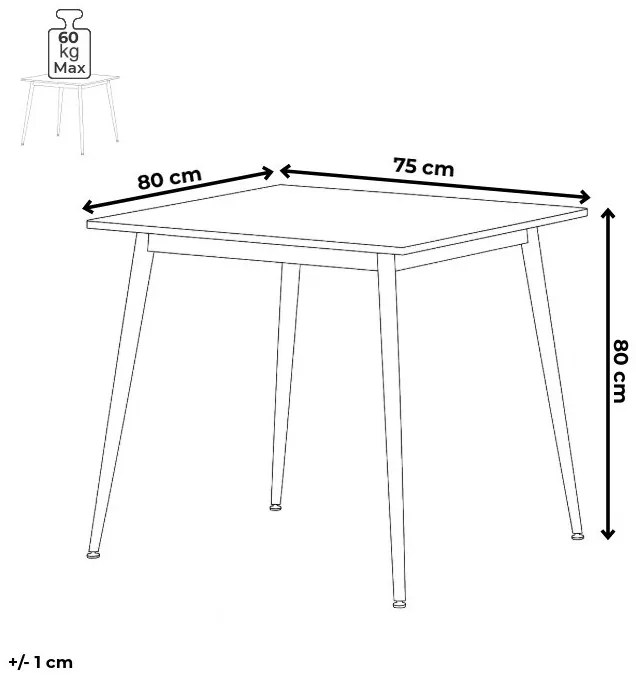 Autronic Jídelní stůl HT-398M Barva: Bílá