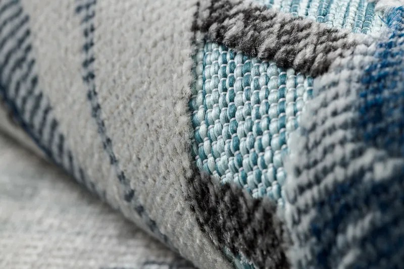 Dywany Łuszczów, Kusový koberec Botanic 65242 Feathers aqua – na ven i na doma, 137x190, modrá, chodba / předsíň